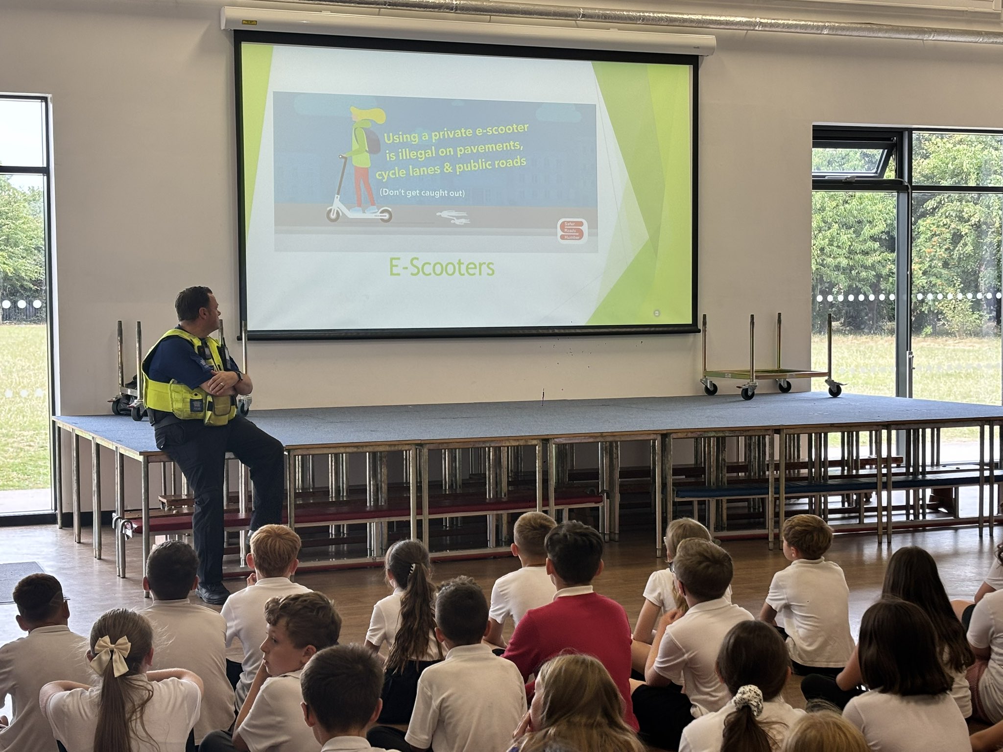 E scooter and bike safety talk - Great Coates Primary Academy
